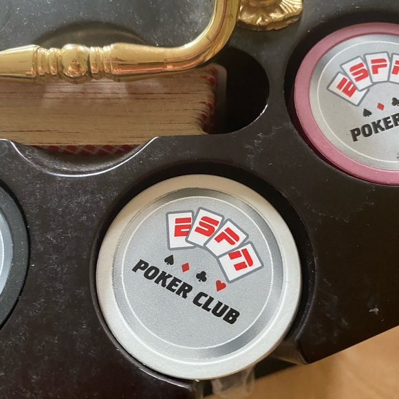 ESPN | Games | Espn Poker Chip Set In A Wooden Carousel Case | Poshmark